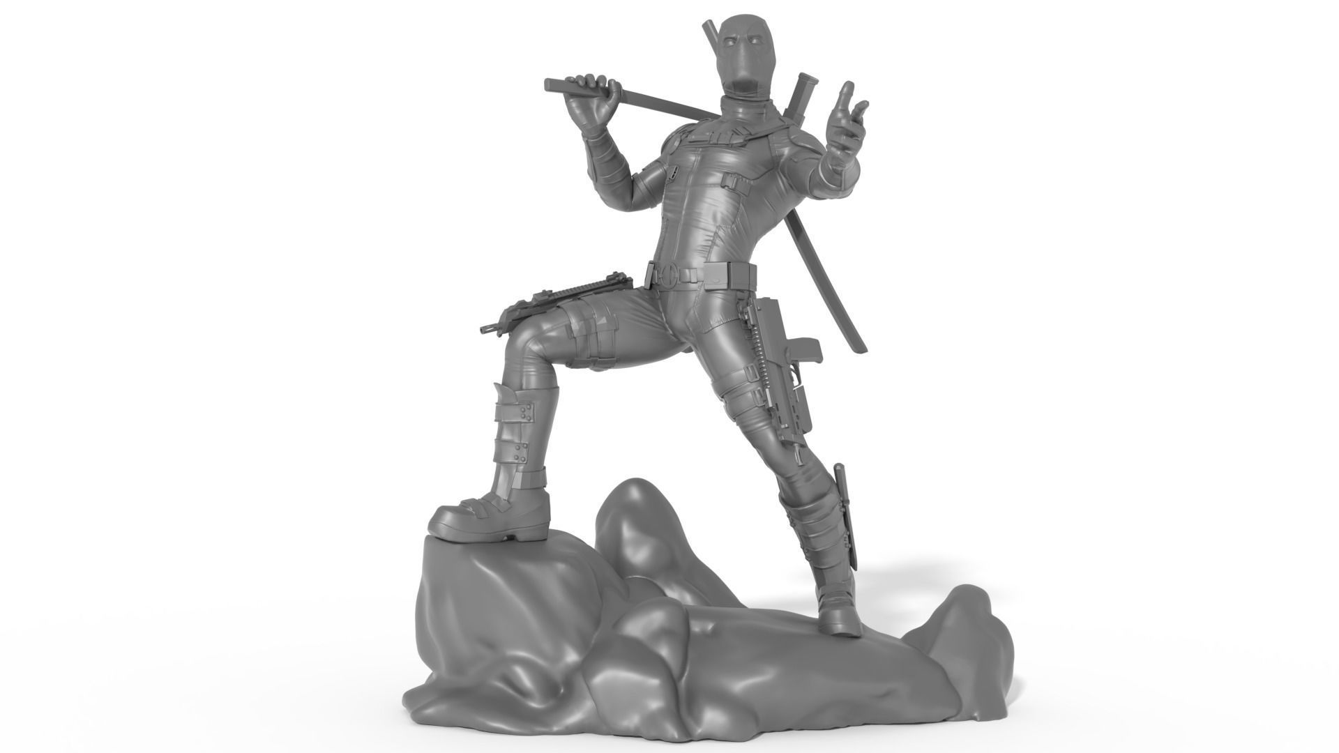 Deadpool stl 3D model 3D printable | CGTrader