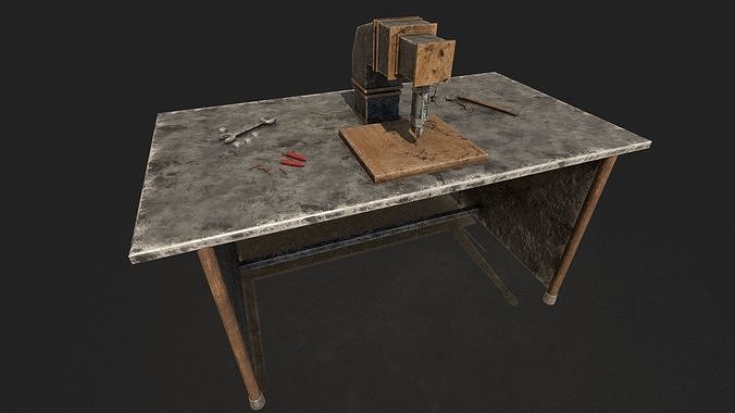 3D model Rust Table VR / AR / low-poly | CGTrader