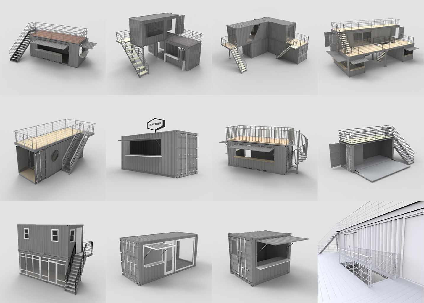 Portable Building and Shipping Container Collection 3D model | CGTrader