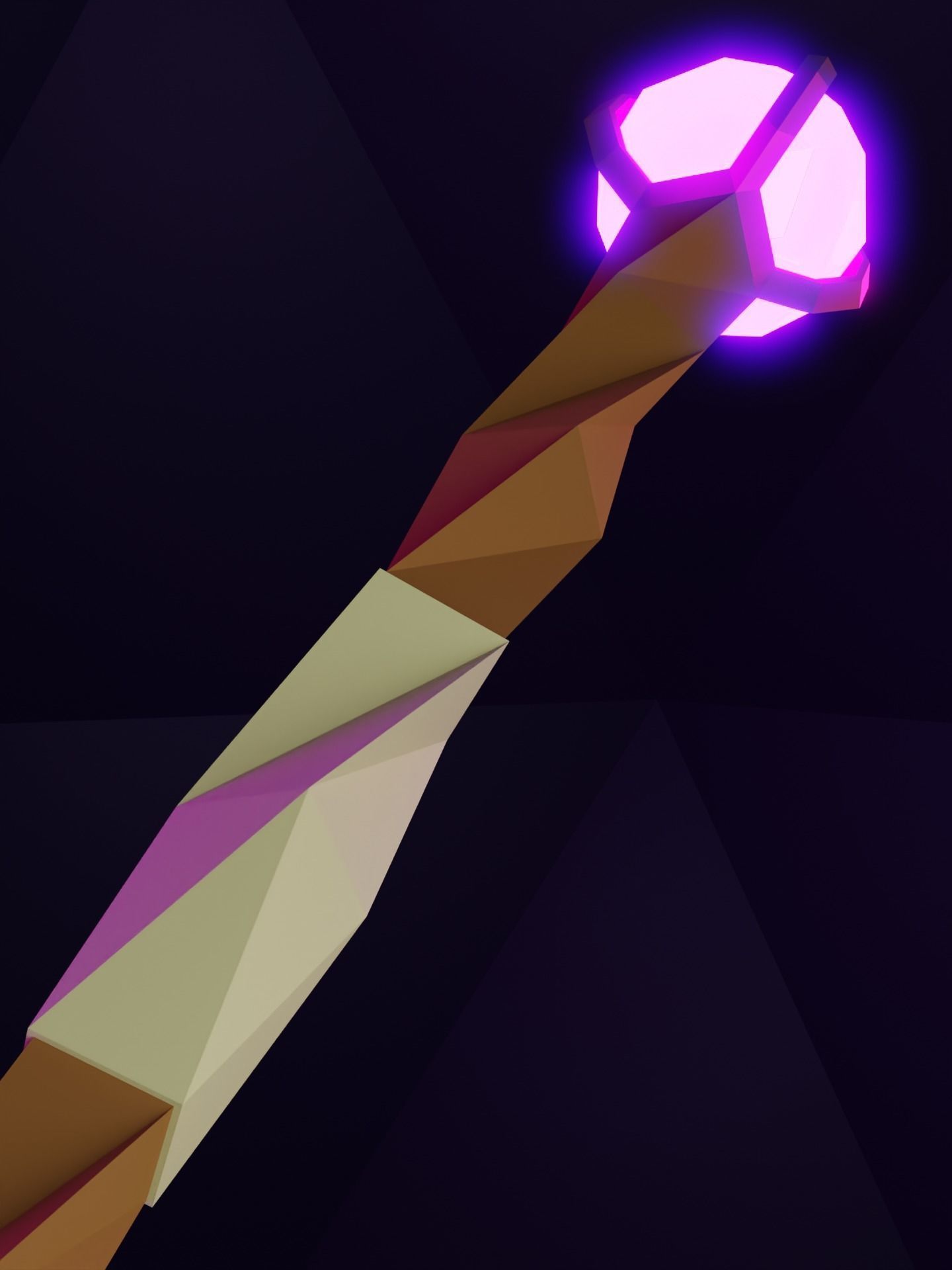 3D model magic staff with chronosphere VR / AR / low-poly | CGTrader