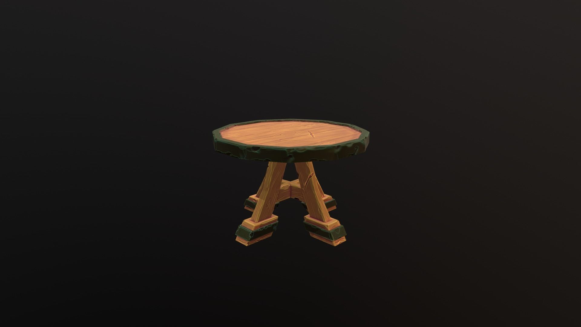 3D model Table Round Stylized VR / AR / low-poly | CGTrader