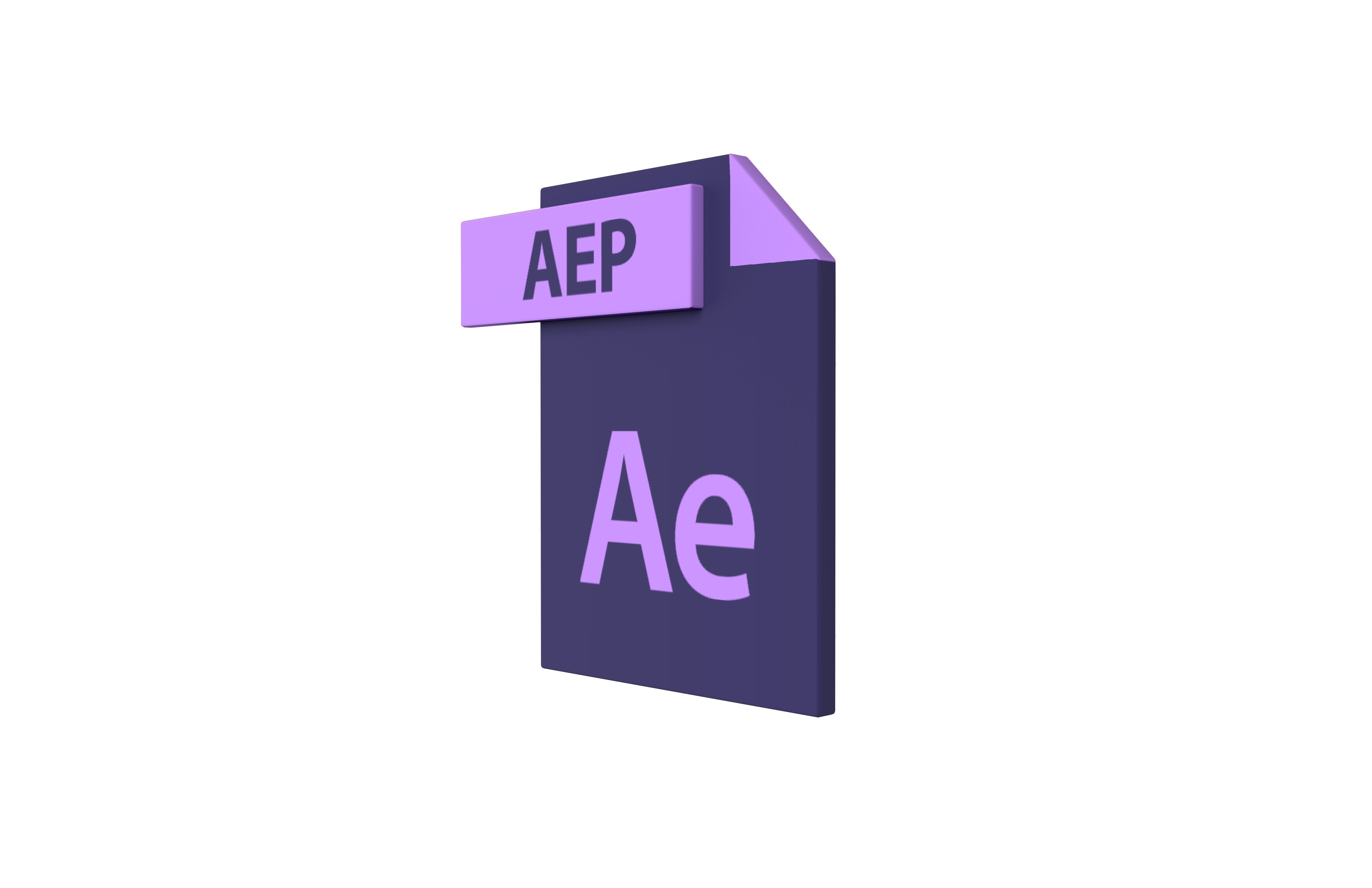 After Effect File Logo v1 001 free VR / AR / low-poly 3D model | CGTrader