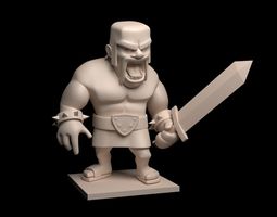 CLASH OF CLANS BARBARIAN KING free 3D Model 3D printable .stl ...