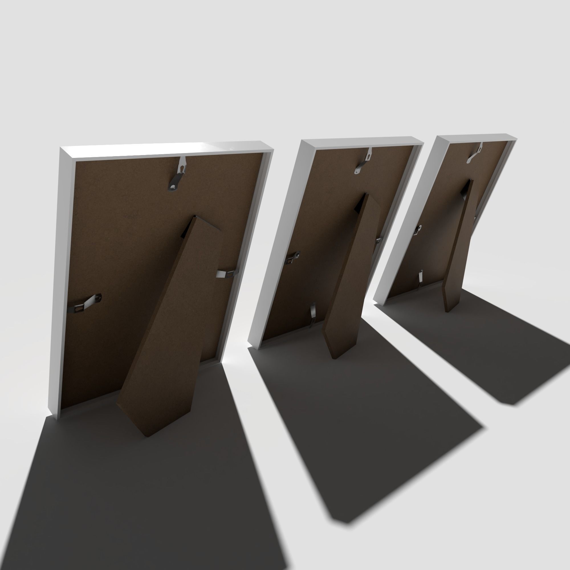 Picture Frames standing White 3D model | CGTrader