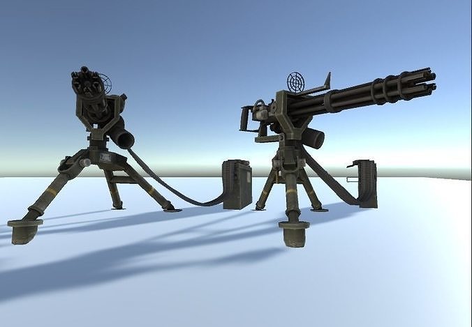 3D model Machine Gun GMG low poly 3d model VR / AR / low-poly | CGTrader