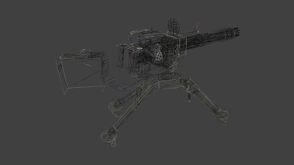 3D model Machine Gun GMG low poly 3d model VR / AR / low-poly | CGTrader