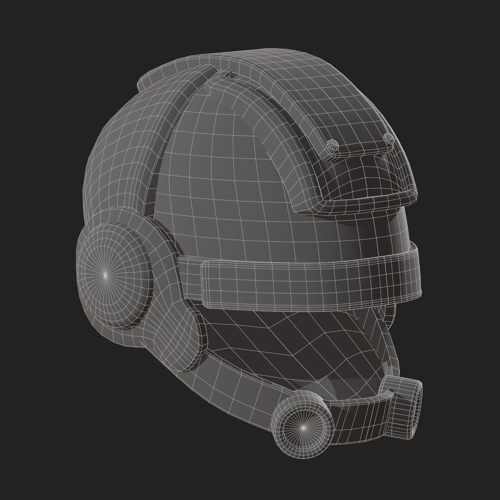3D model Helmet scifi military futuristic technology VR / AR / low-poly ...