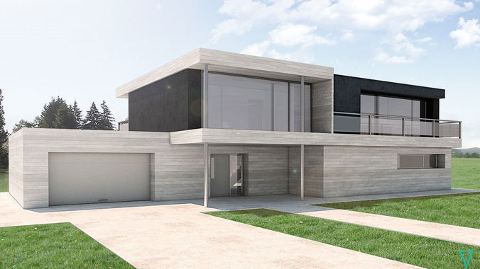 Modern house by VV 3D model 3D printable | CGTrader