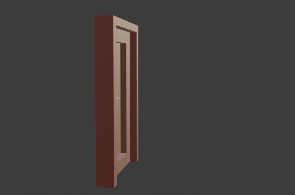 Low poly simple door 3D asset | CGTrader
