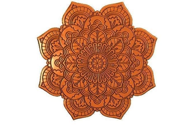 Flower mandala bas-relief 3D model 3D printable | CGTrader