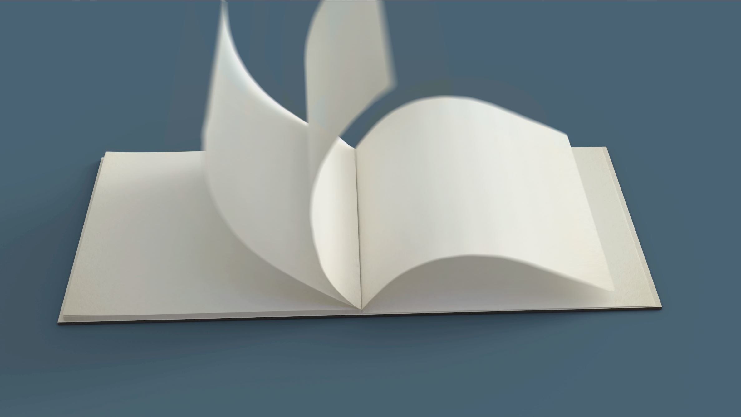 Animation opening cover book and pages inside realistic look 3D model ...