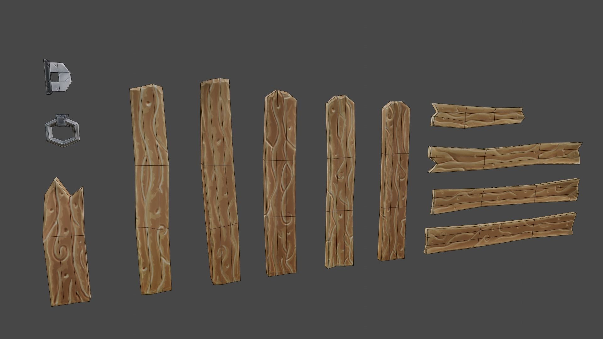 3D model Stylized Fence - Low-Poly VR / AR / low-poly | CGTrader