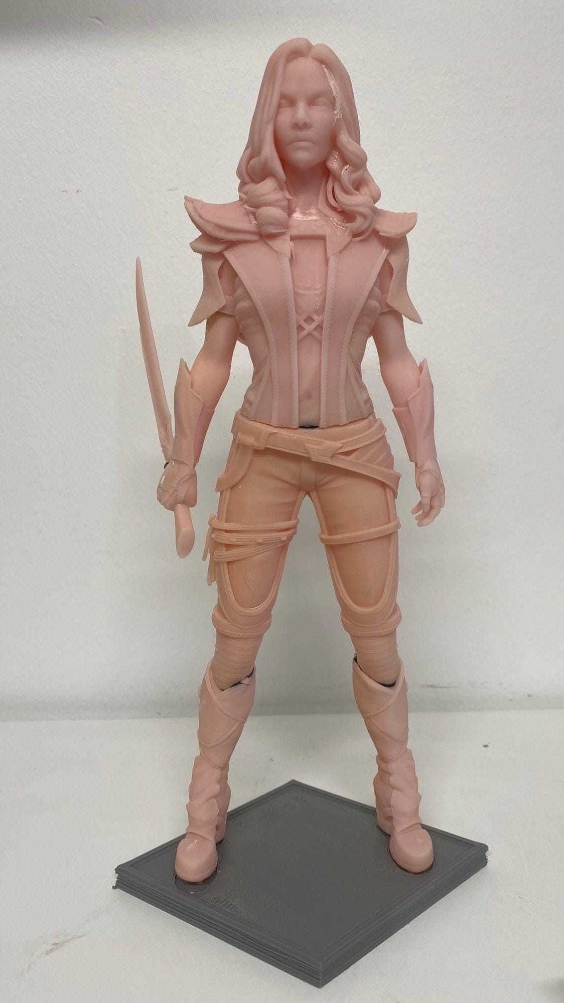 Gamora female figure holding sword 3D model 3D printable | CGTrader