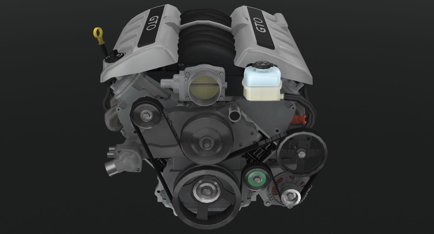 3D model Pontiac GTO 2004 LS1 V8 engine VR / AR / low-poly | CGTrader