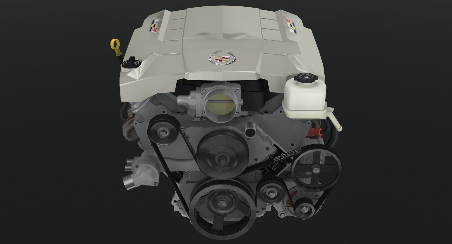 3D model Cadillac CTS-V 2005 LS2 V8 engine VR / AR / low-poly | CGTrader