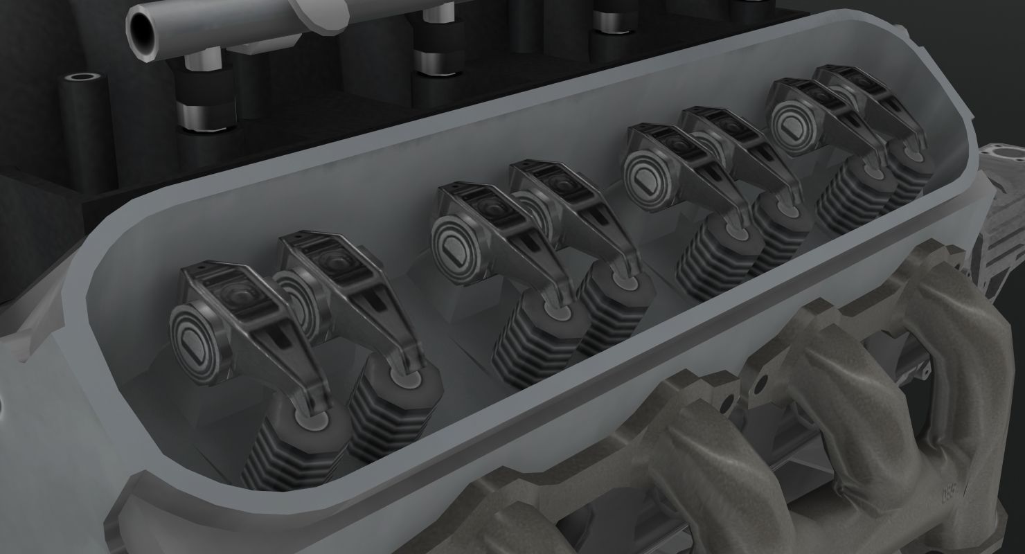 3D model Cadillac CTS-V 2005 LS2 V8 engine VR / AR / low-poly | CGTrader