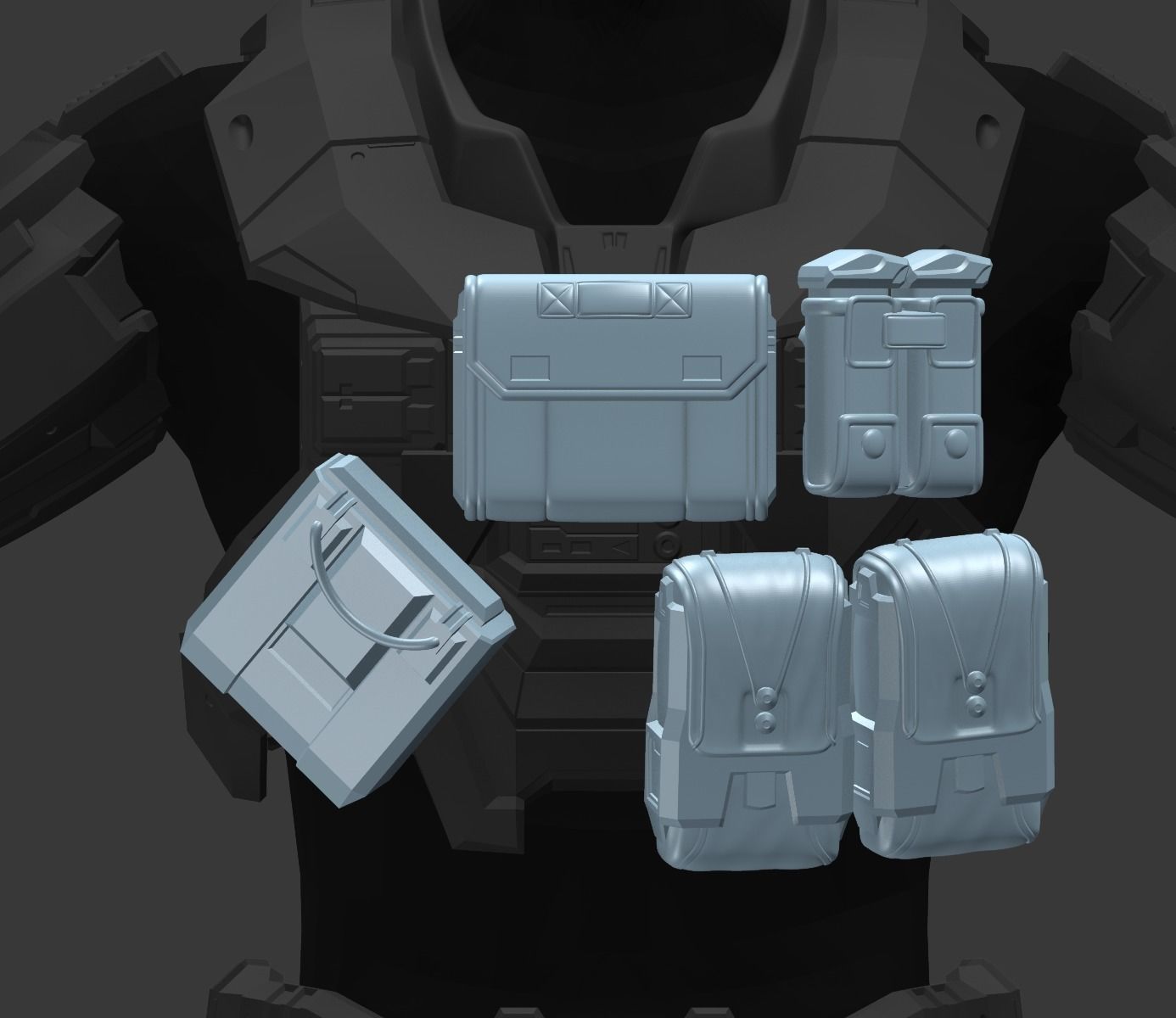 Modular Reach Tactical Recon Chestplate Wearable 3D Print File 3D model ...