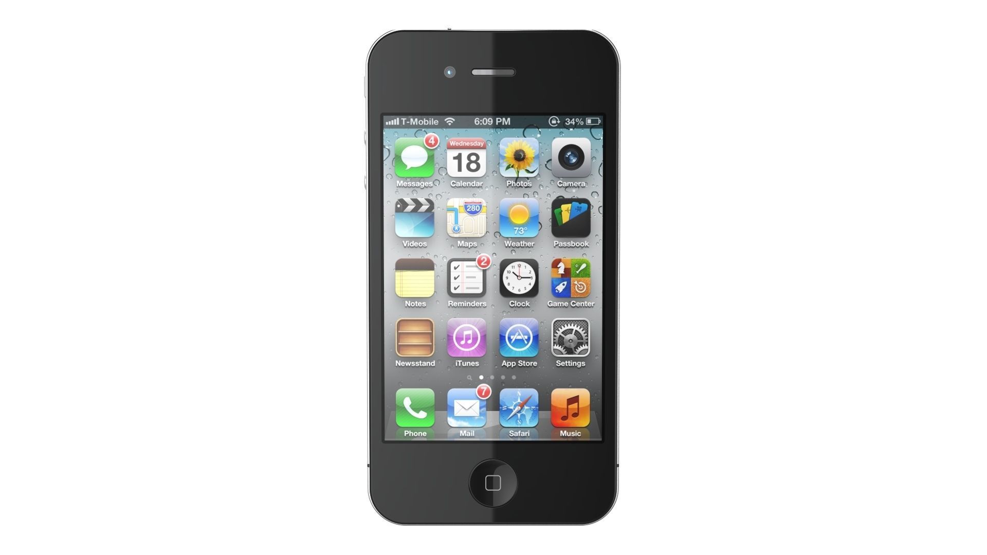 Apple iPhone 4 Black 3D model | CGTrader