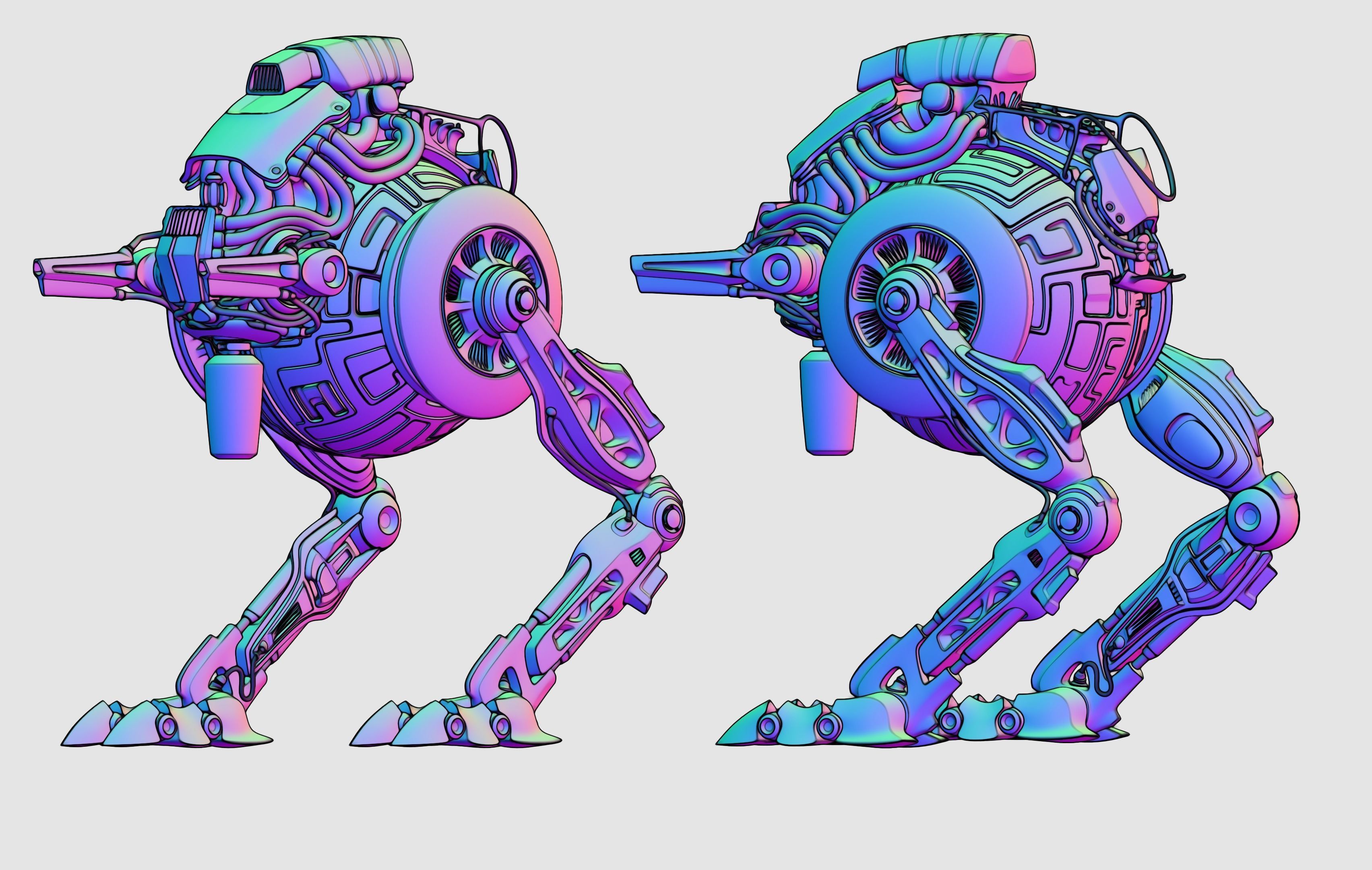 Mini Mech 3D model | CGTrader