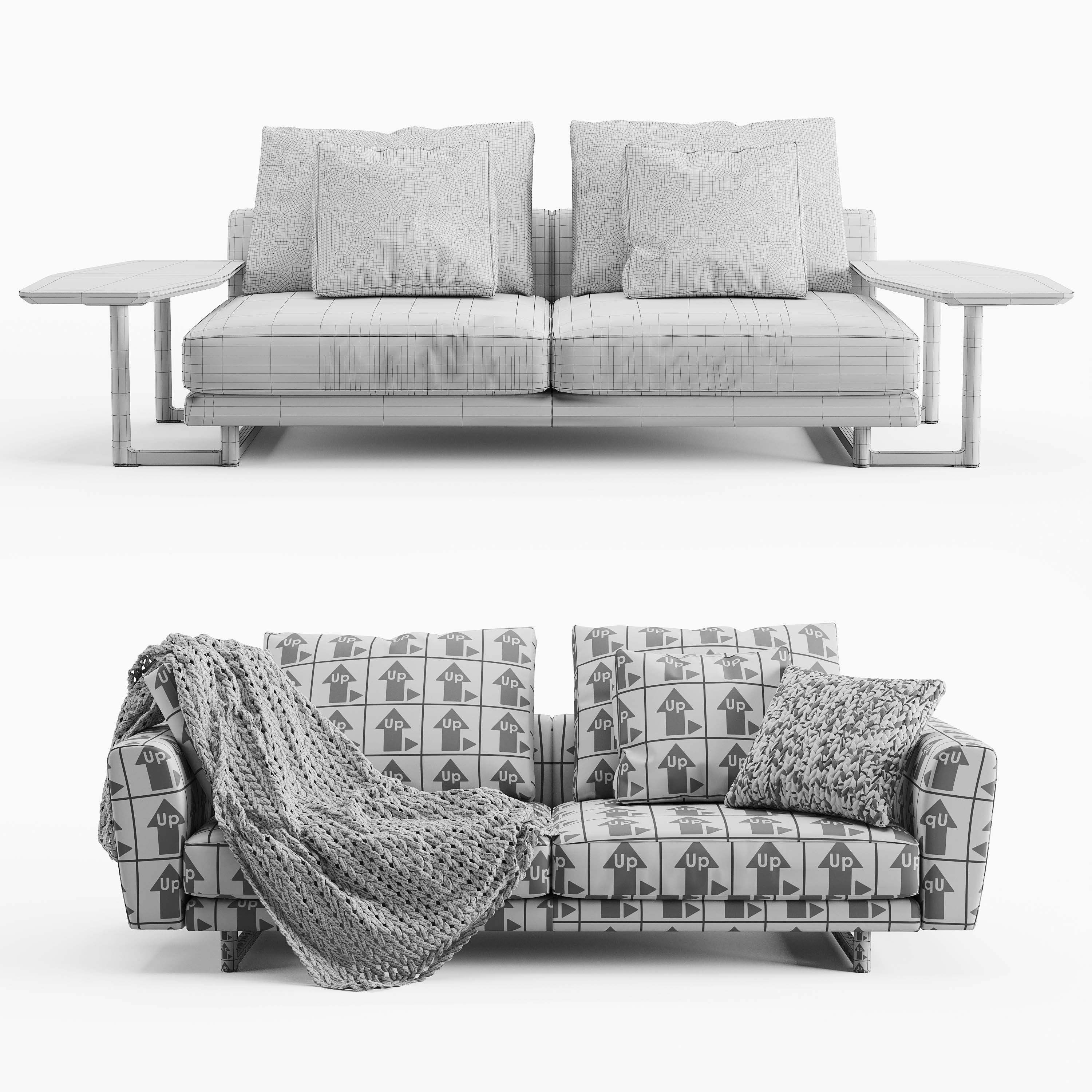 Porada Abacus sofa 3D model | CGTrader