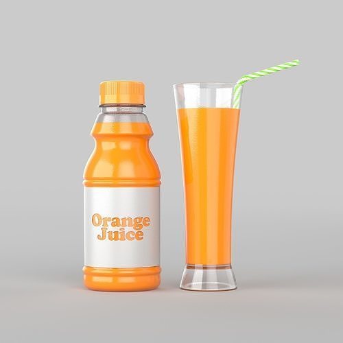 Juice Bottle 3D model | CGTrader