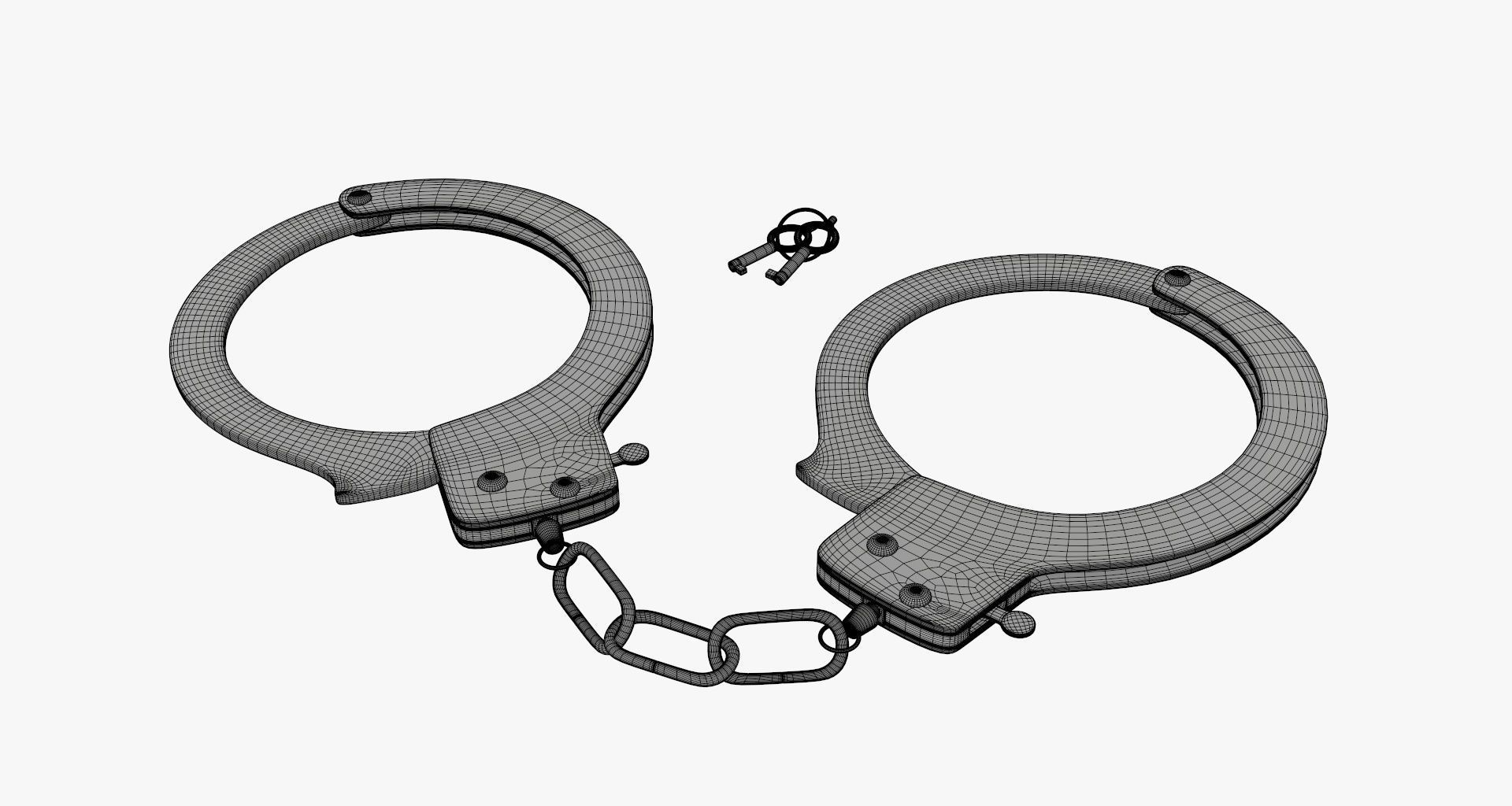 Golden handcuffs 3D model | CGTrader