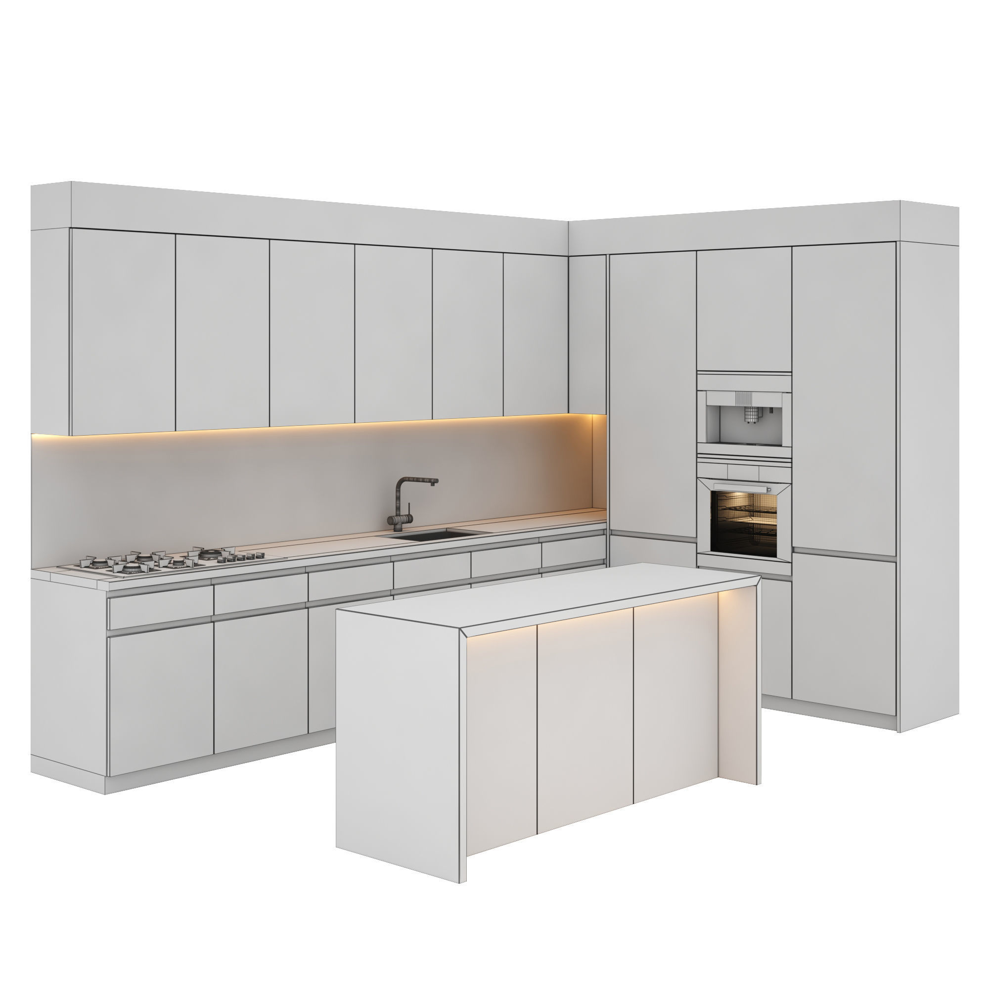 kitchen 017 3D model | CGTrader