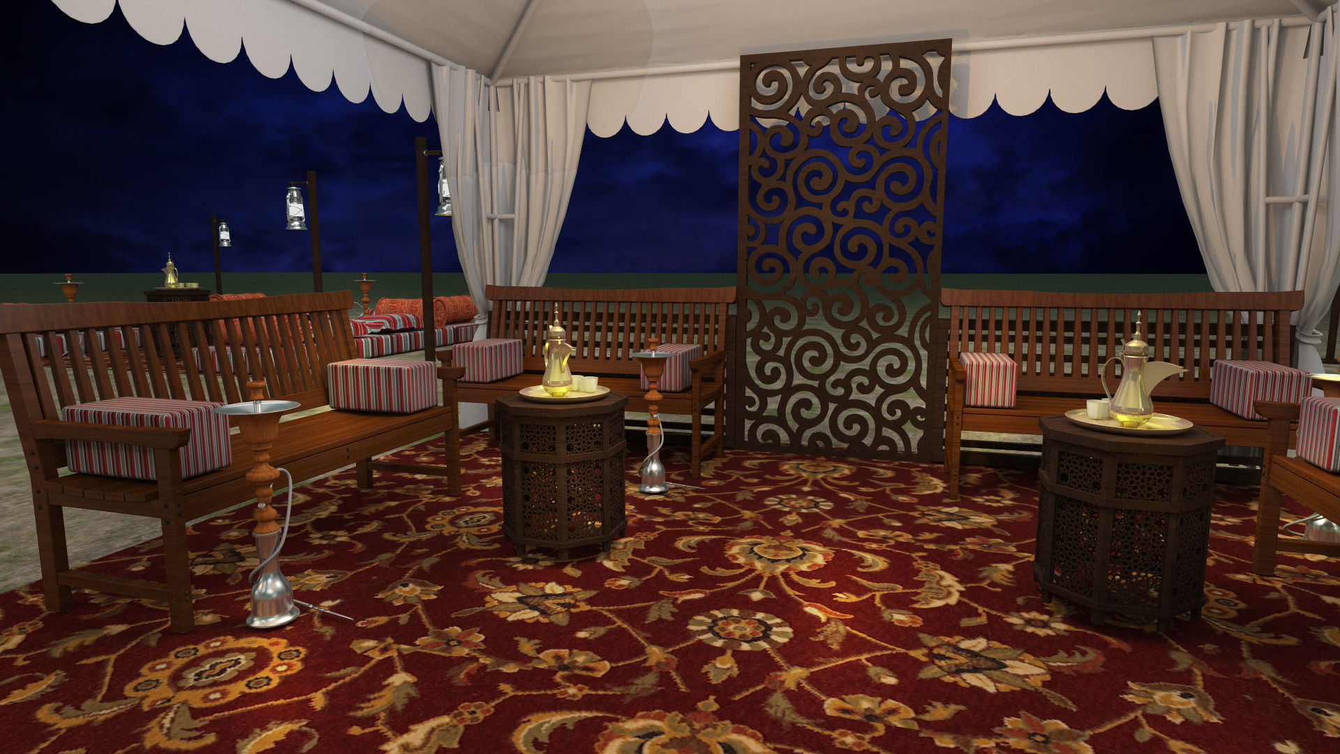 Event Tent arabic 3D model | CGTrader