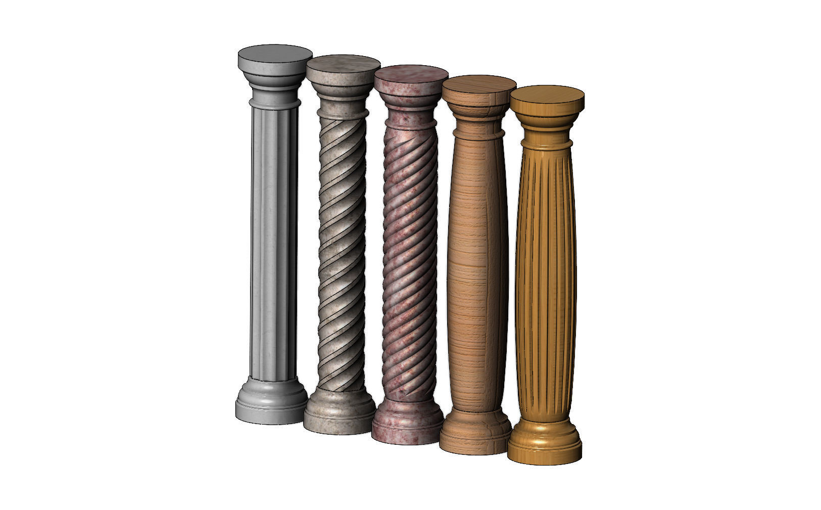 Miniature model making columns 3D model 3D printable | CGTrader