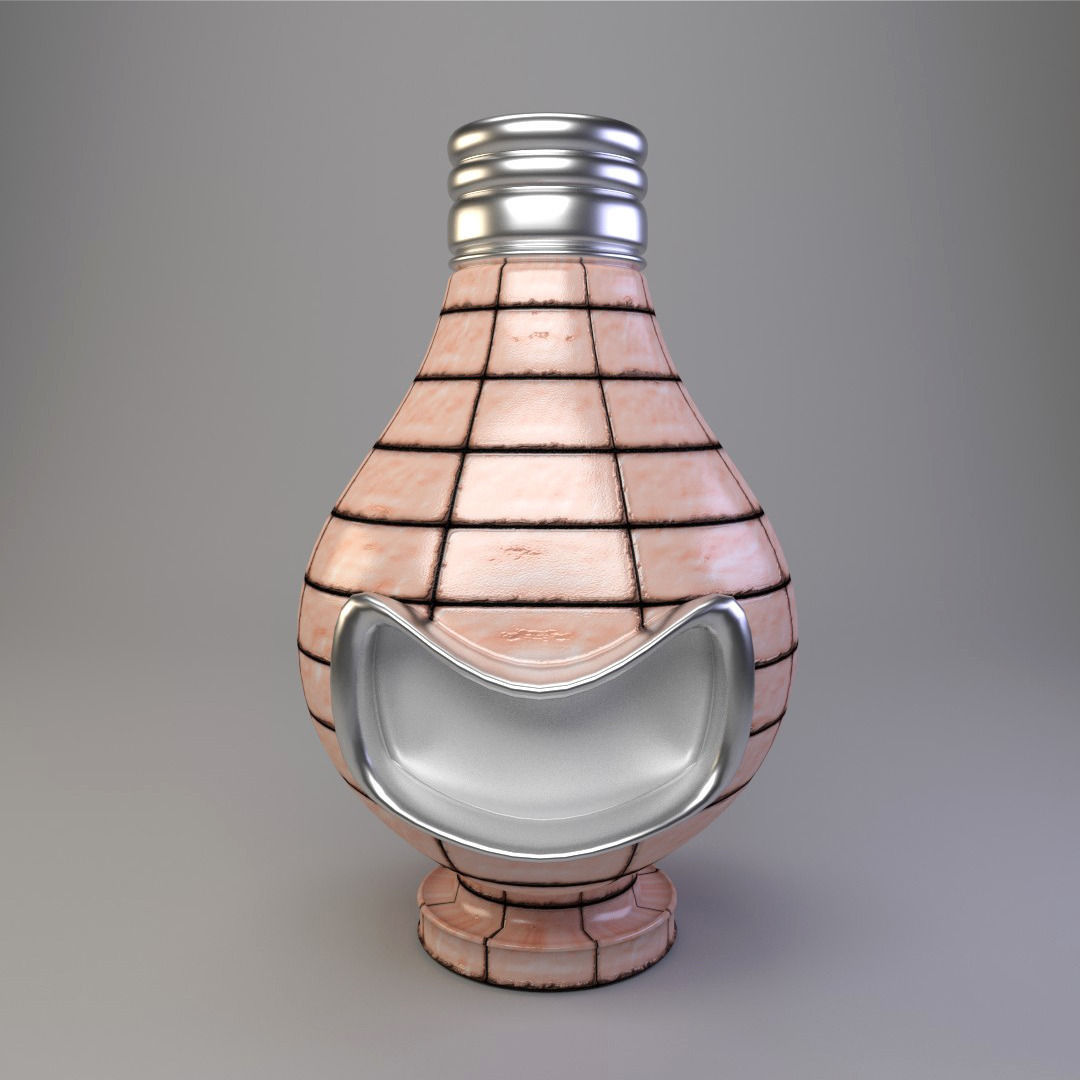 Smiling Light Bulb Figurine -Material Shader Ball 3D model | CGTrader