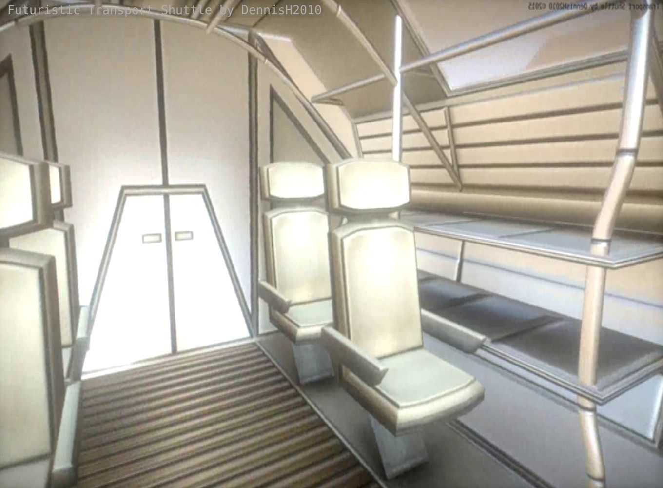 Futuristic Transport Shuttle free VR / AR / low-poly 3D model animated ...