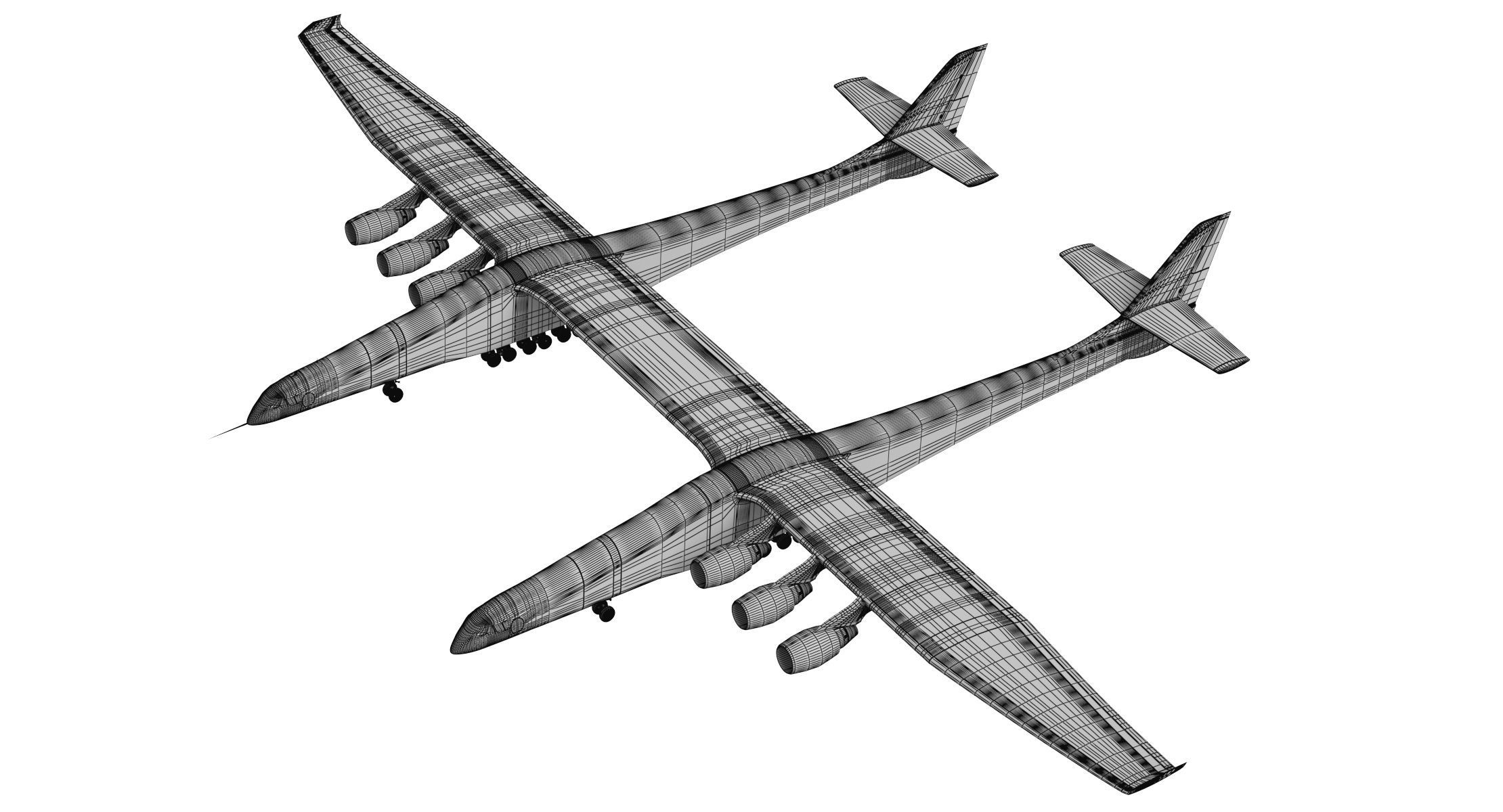 Stratolaunch Carrier Aircraft 3D Model 3D model | CGTrader