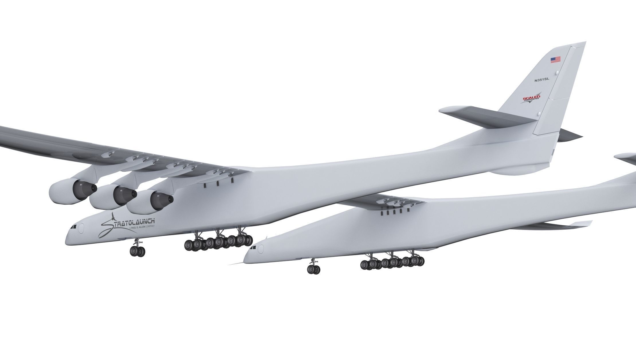 Stratolaunch Carrier Aircraft 3D Model 3D model | CGTrader