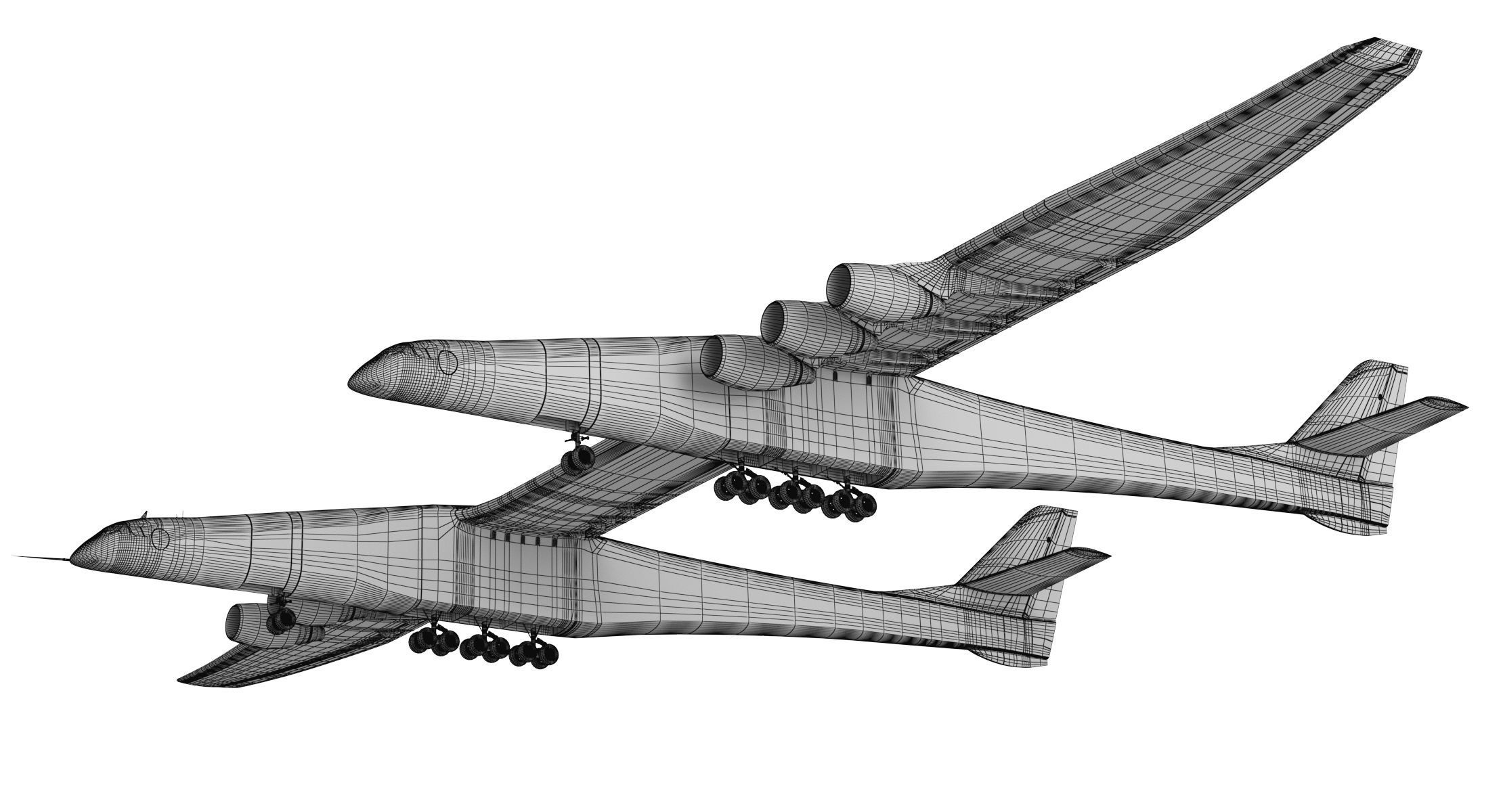 Stratolaunch Carrier Aircraft 3D Model 3D model | CGTrader