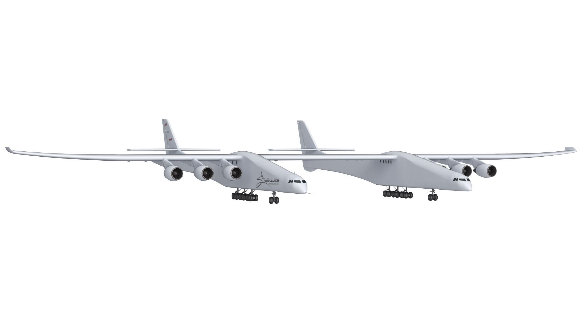 Stratolaunch Carrier Aircraft 3D Model 3D model | CGTrader
