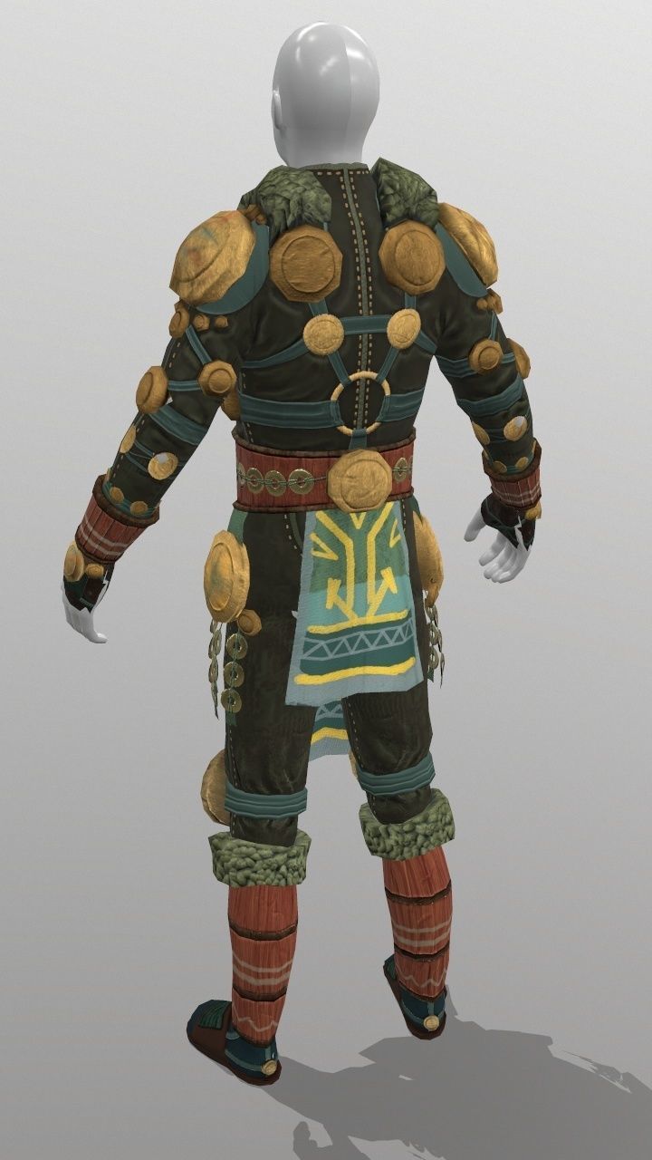 3D model Wooden Plate Armor VR / AR / low-poly | CGTrader