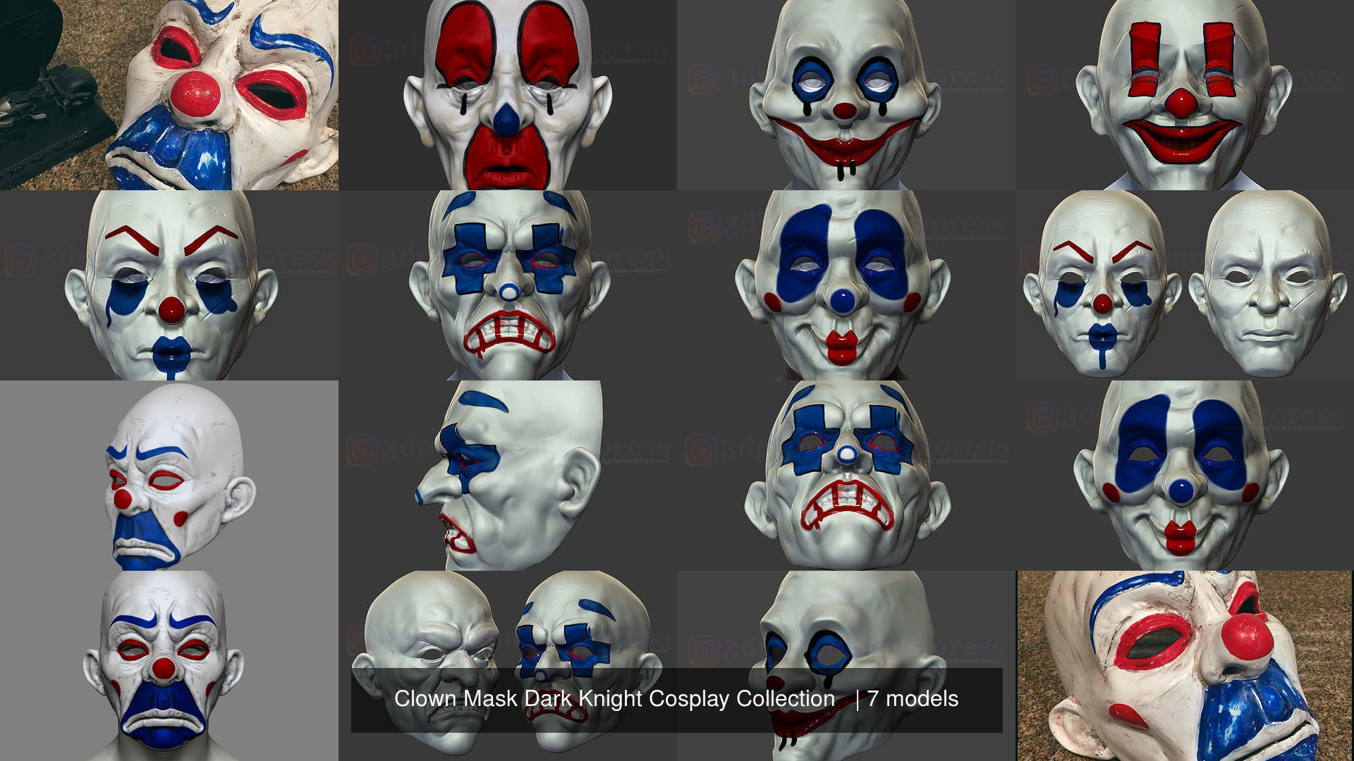 Clown Mask Dark Knight Cosplay Collection | CGTrader