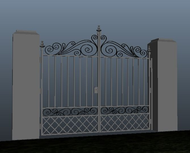 OLD Gate free 3D model 3D printable | CGTrader