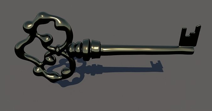 Fantasy old key 3D model | CGTrader