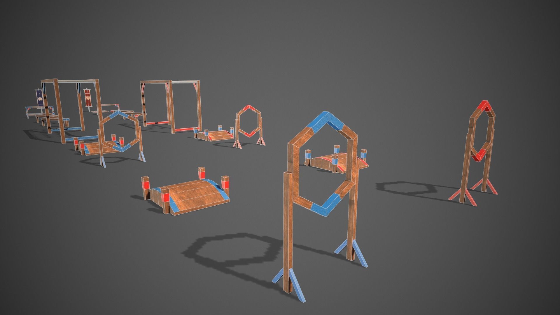 3D model Obstacle Course Survivor Parkour VR / AR / low-poly | CGTrader
