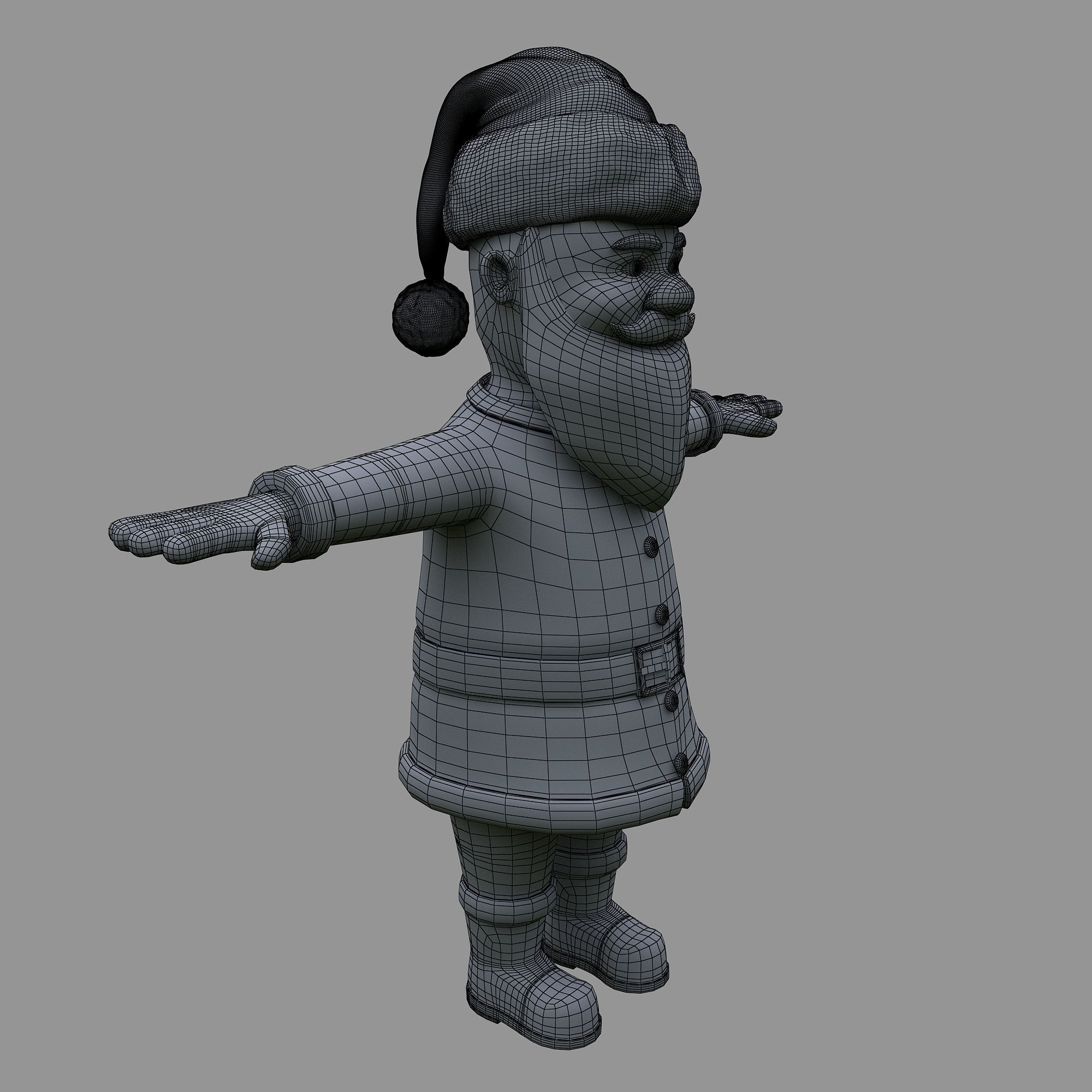 3D model Low Poly Cartoon Santa Claus Father Christmas VR / AR / low ...