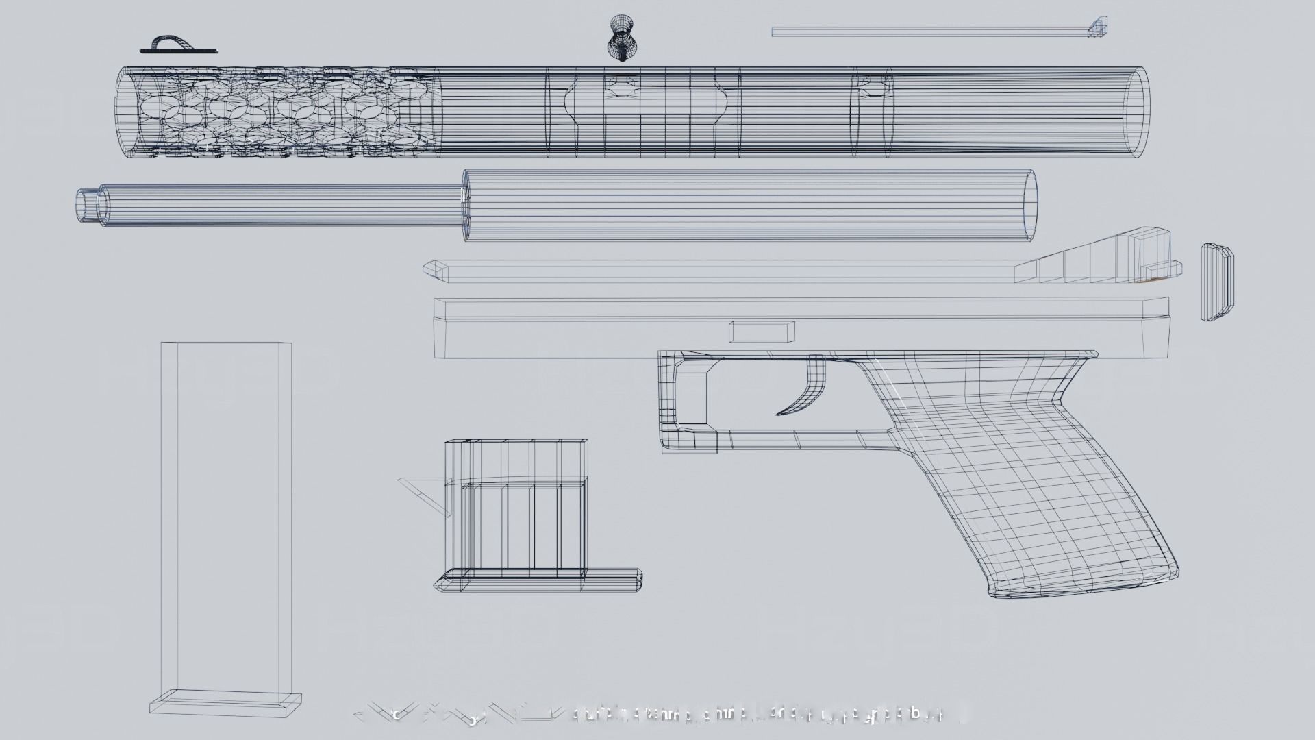 Tec 9 Pistol 3D model | CGTrader