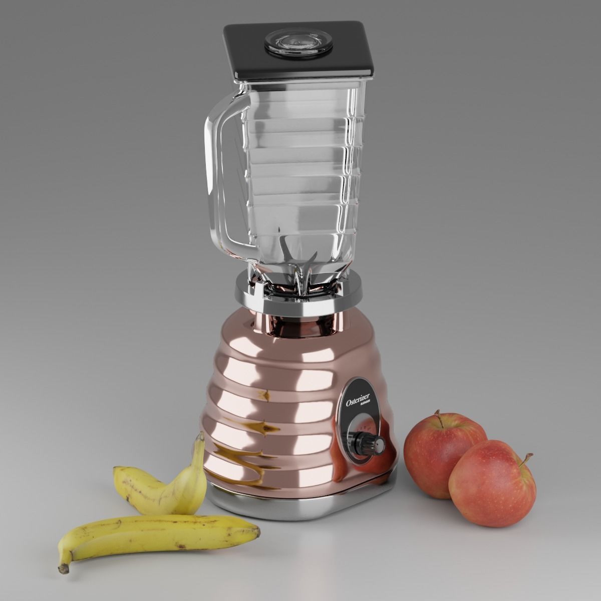 3D model Blender with apples and bananas VR / AR / low-poly | CGTrader