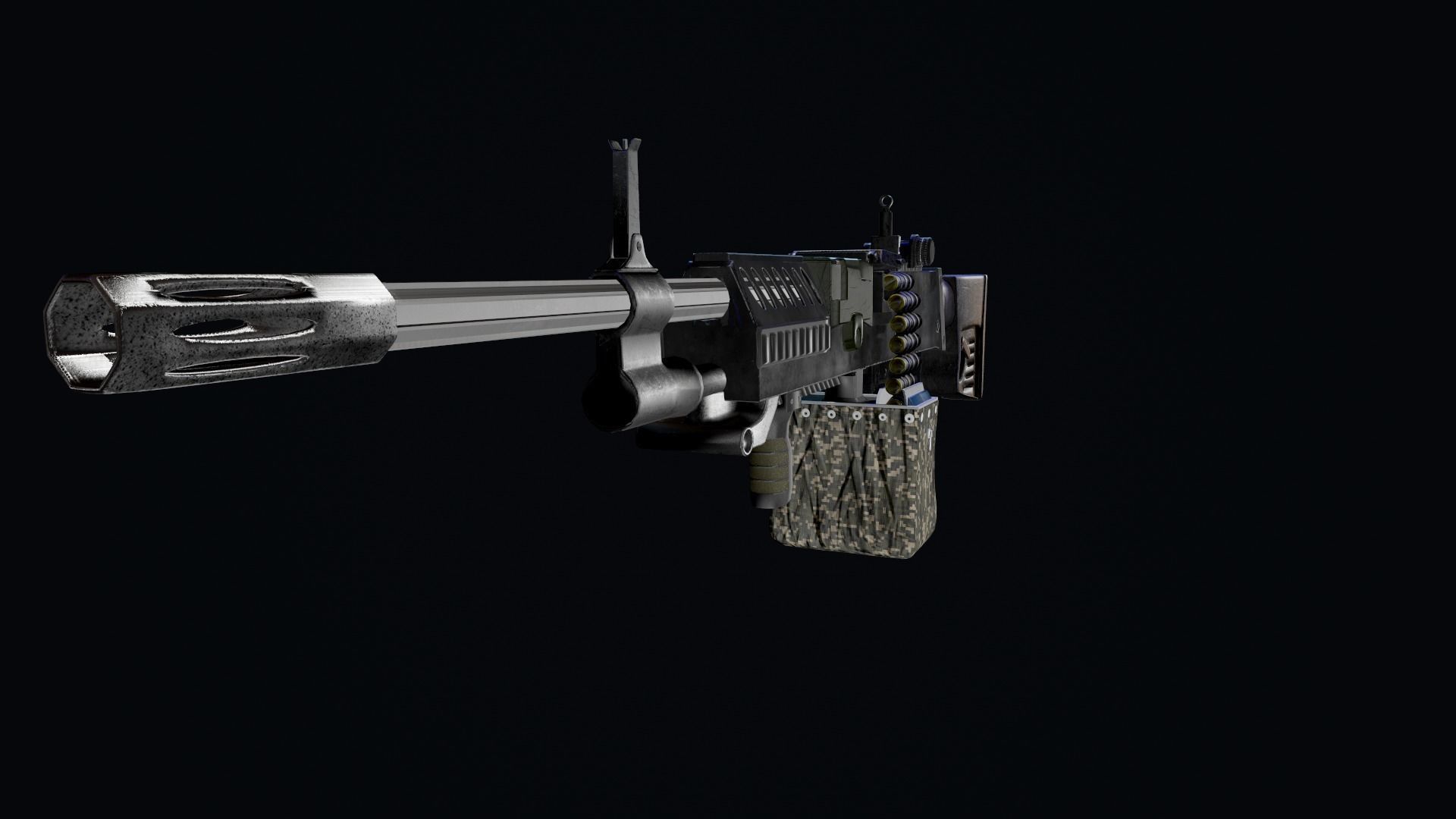 LSAT light machine gun 3D model | CGTrader