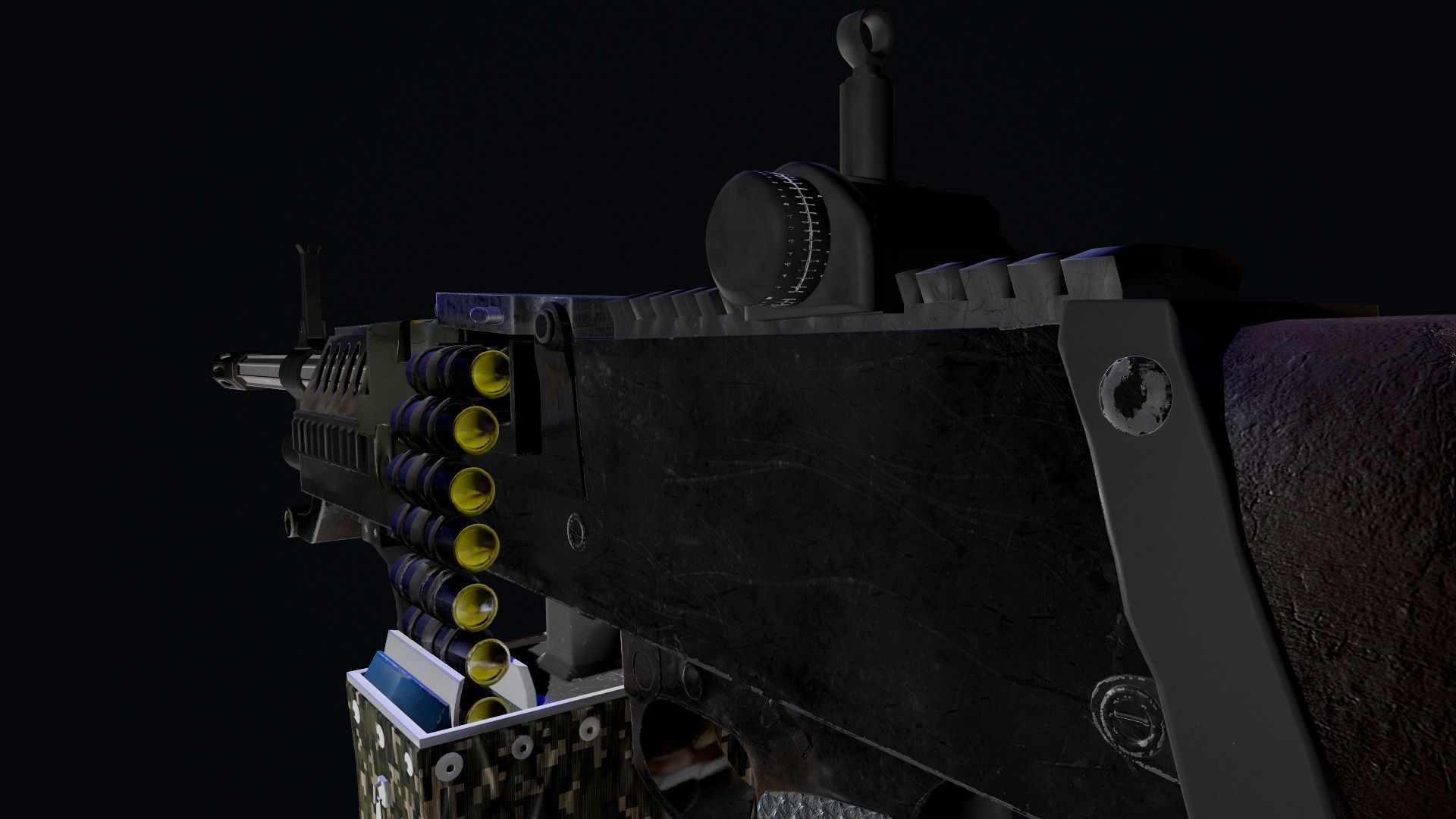 LSAT light machine gun 3D model | CGTrader