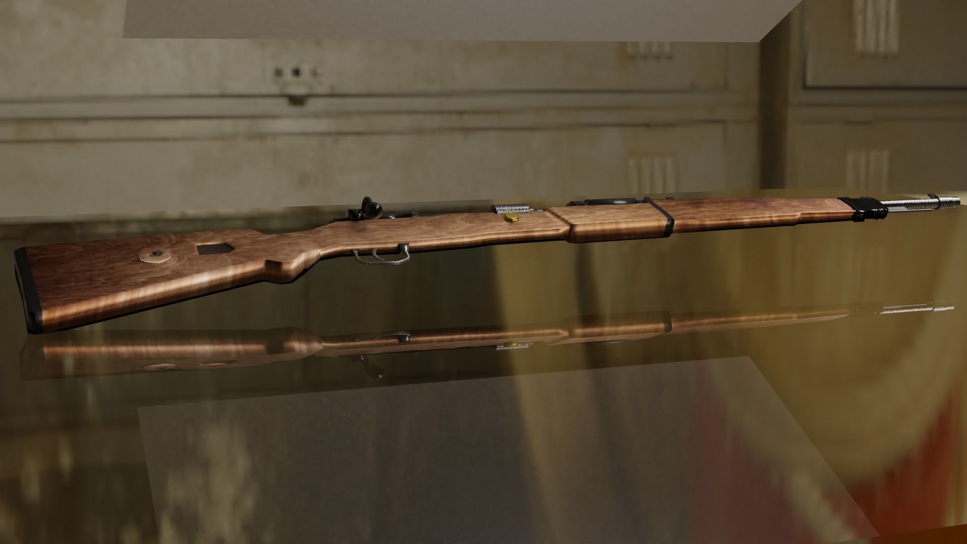 3D model KAR98 wooden rifle VR / AR / low-poly | CGTrader