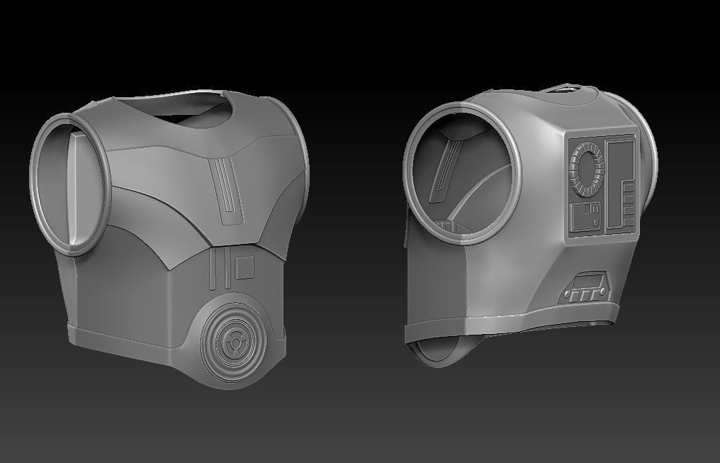 Q9-0 Full Size Wearable Torso- 3D Print Ready STL 3D model 3D printable ...