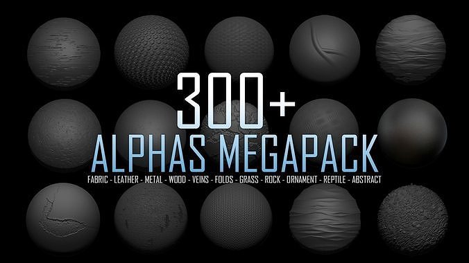 ZBRush Alphas Megapack 3D model | CGTrader