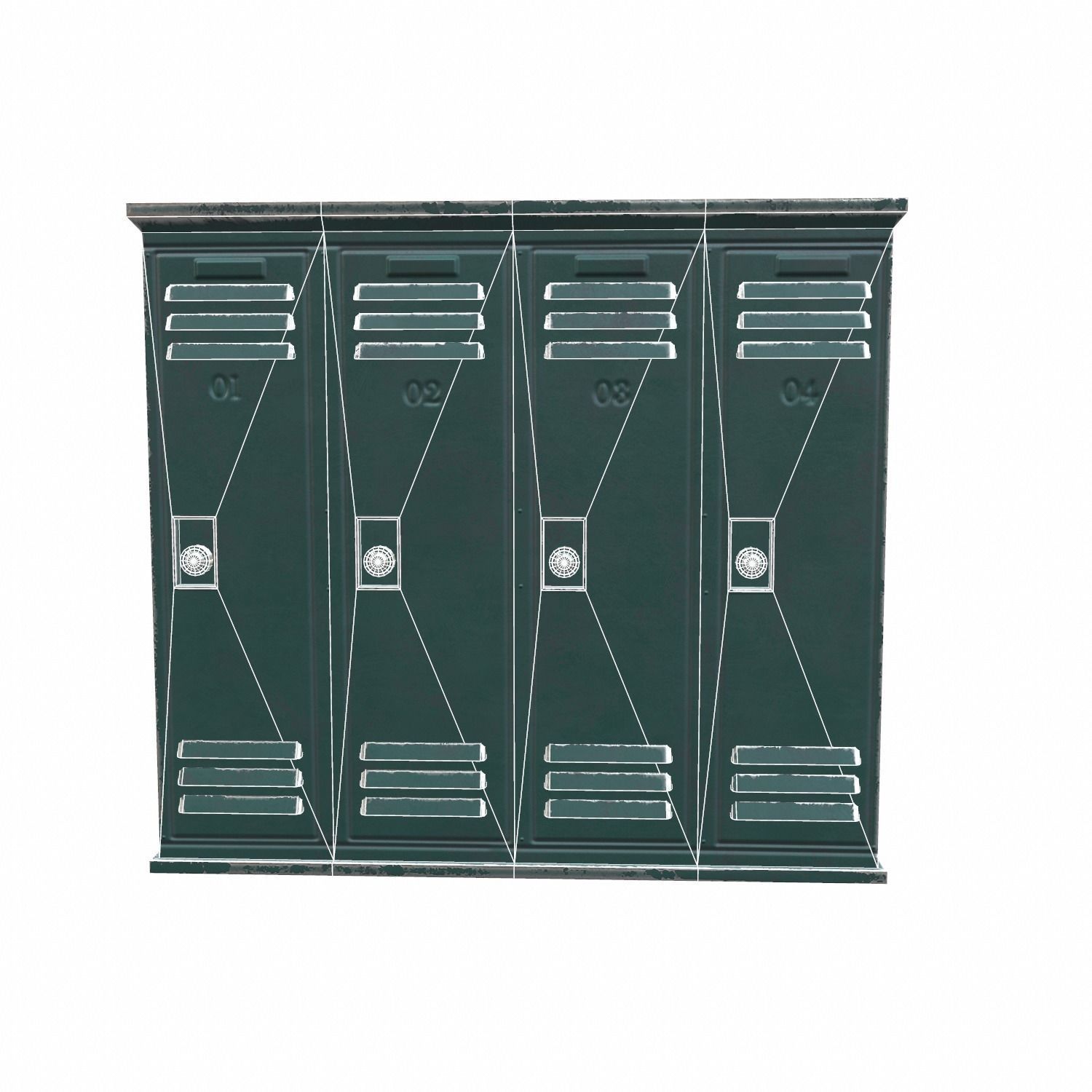 3D model Lockers - 01 VR / AR / low-poly | CGTrader