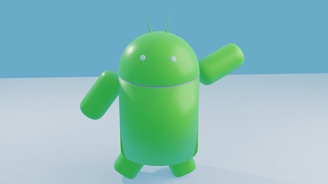 3D model android mascot VR / AR / low-poly rigged | CGTrader